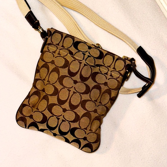Coach | Bags | Coach Signature Canvas Small Crossbody Swingpack Bag ...